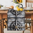 Burlap Table Runner 70 Inches Long, Rustic Navigation Compass Non-Slip ...