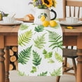 Burlap Table Runner 70 Inches Long, Spring Ombre Green Stony Fern Non ...