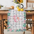 Burlap Table Runner 70 Inches Long, Summer Pink Flaming Birds Flowers ...