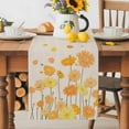 Burlap Table Runner 70 Inches Long, Yellow Daisy Flower Spring Plant ...