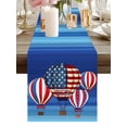 Burlap Table Runner 90 Inches Long, Blue Beautiful America Words Non ...