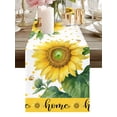 Burlap Table Runner 90 Inches Long, Farm Sunflowers Bees Non-Slip ...