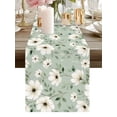 Burlap Table Runner 90 Inches Long, Farmhouse Floral Wildflowers on ...