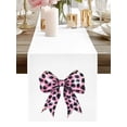 Burlap Table Runner 90 Inches Long, Leopard Print Bow Non-Slip Kitchen ...