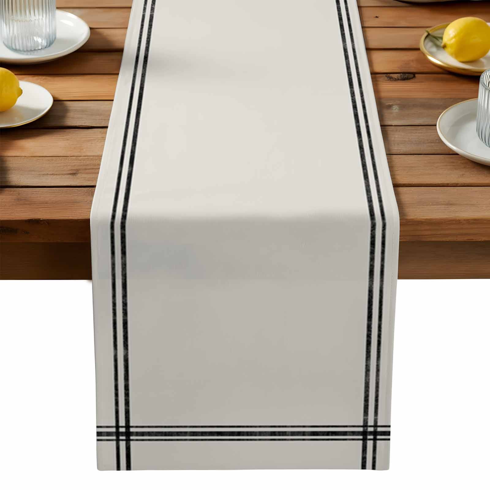 Burlap Table Runner 90 Inches Long,Modern Minimalism Pure Beige Non ...