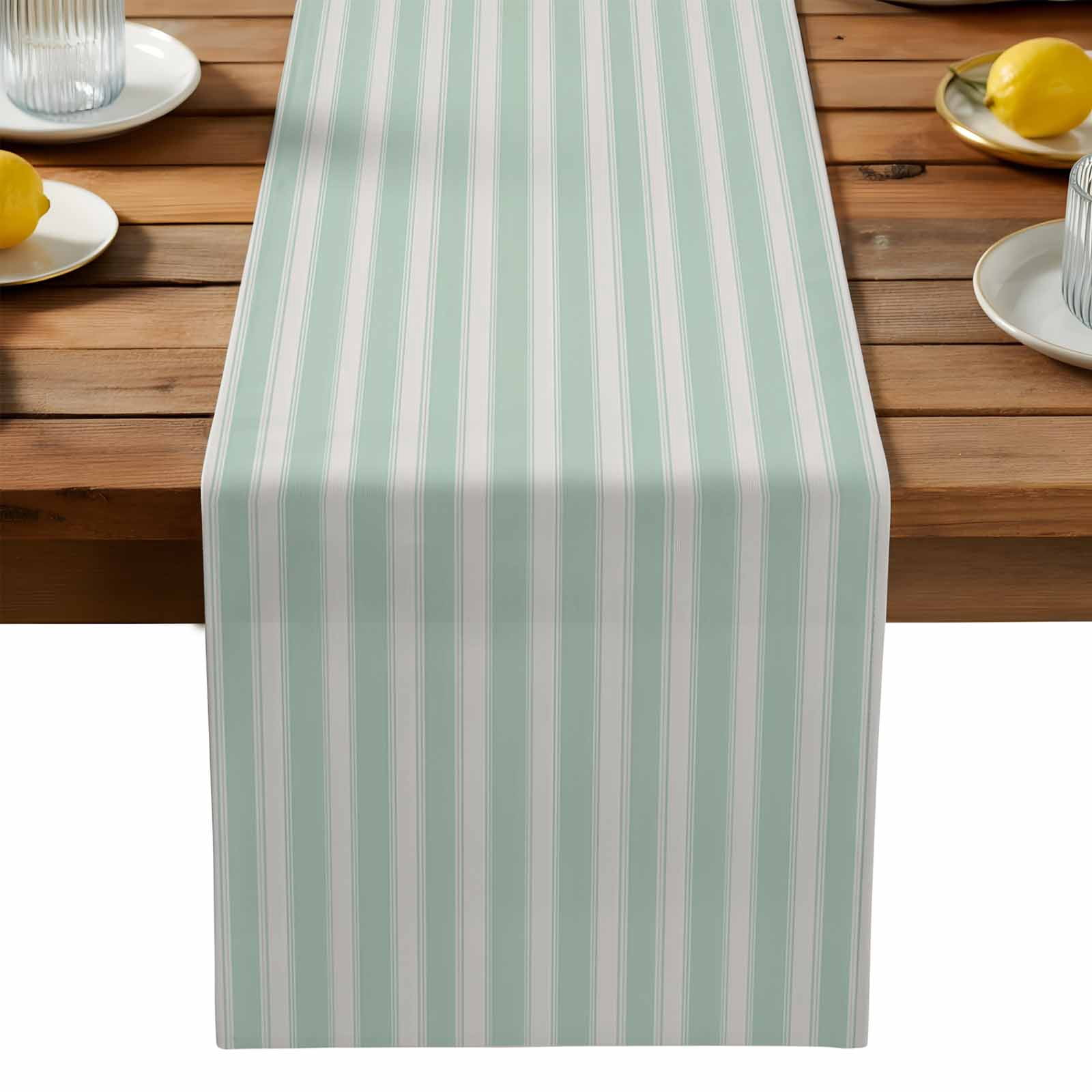 Burlap Table Runner 90 Inches Long,Modern Minimalist Light Green Non ...