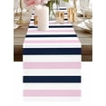 Burlap Table Runner 90 Inches Long, Modern Simple Contrasting Stripes ...
