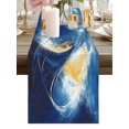 Burlap Table Runner 90 Inches Long, Navy Blue Gradient Abstract Color ...