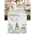 Burlap Table Runner 90 Inches Long, Olive Green Ocean Gnome Non-Slip ...