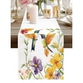 Burlap Table Runner 90 Inches Long, Spring Hummingbird Watercolor ...