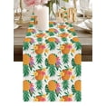 Burlap Table Runner 90 Inches Long, Watercolor Summer Pineapple Non ...