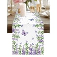 Burlap Table Runner 90 Inches Long, Wisteria Vines Summer Pastoral Non ...