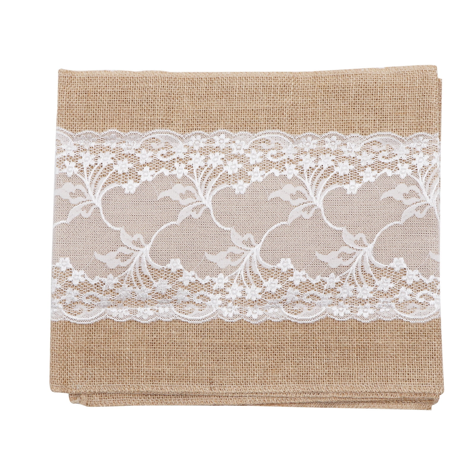 FUEENIRVA Rustic White Jute Table Runner Wedding Tablecloth Decorative ...