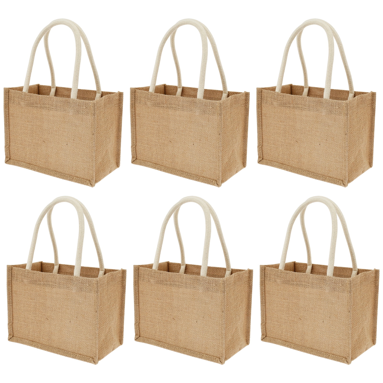 Burlap Tote Bags Mini Burlap Beach Bags with Handles Portable Jute Tote ...