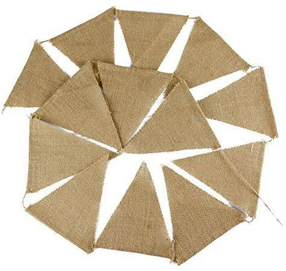Burlap Triangle Flag Banner For Wedding Decoration - Walmart.com