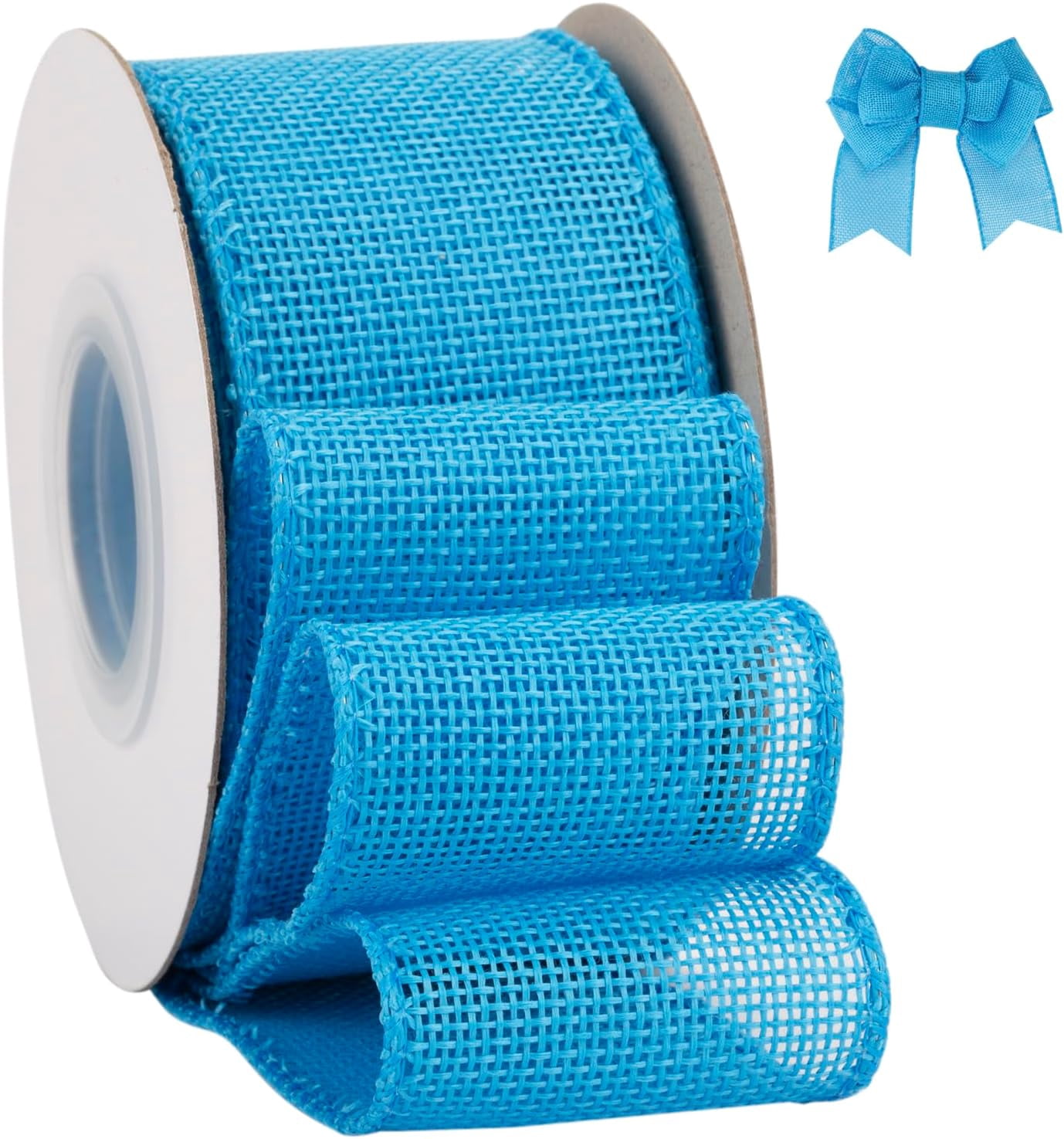 Burlap Wired Ribbon, 1 1/2 inch 10 Yard Jute Ribbon for Decoration Bows ...