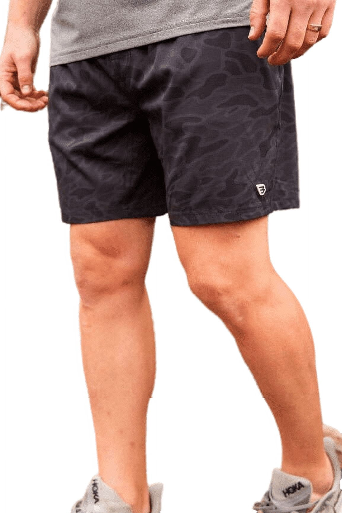 Burlebo Men's Athletic Workout Shorts (Challenger Camo - Black, XX ...