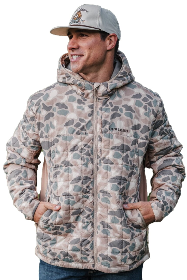 Burlebo Men's Horizontal Quilted Insulated Puffer Jacket with Hood ...