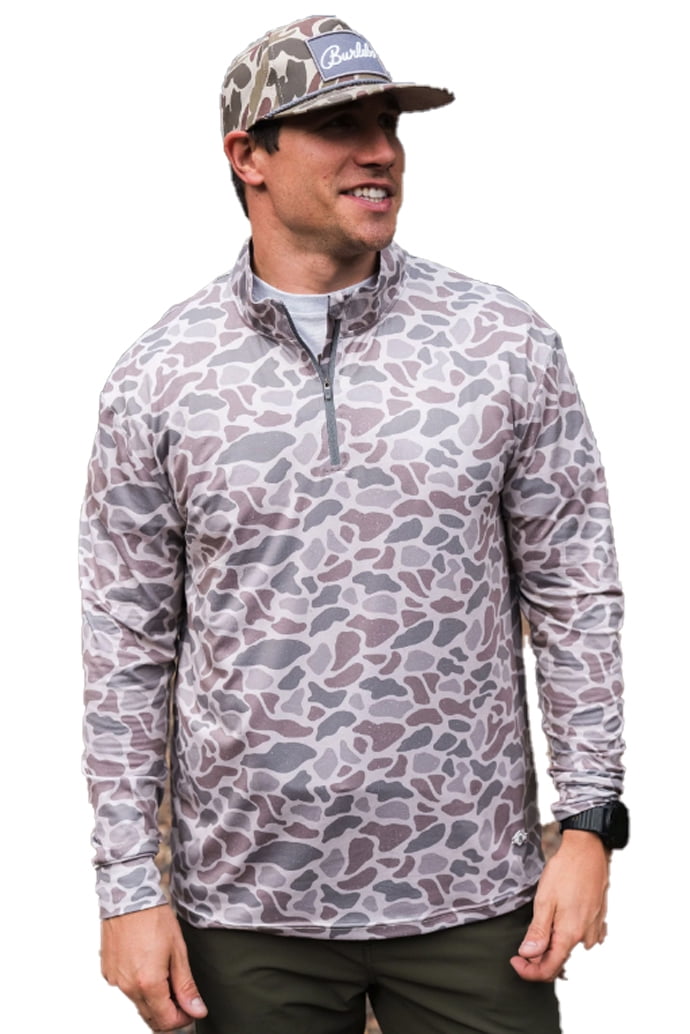 Burlebo Men's Long Sleeve Performance Quarter Zip Sweatshirt (Classic ...