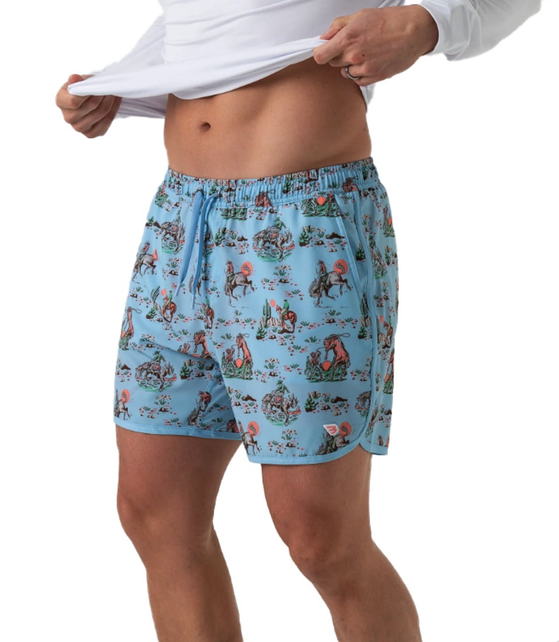 Burlebo Men's Swim Trunk Shorts With Built-in Liner - Walmart.com