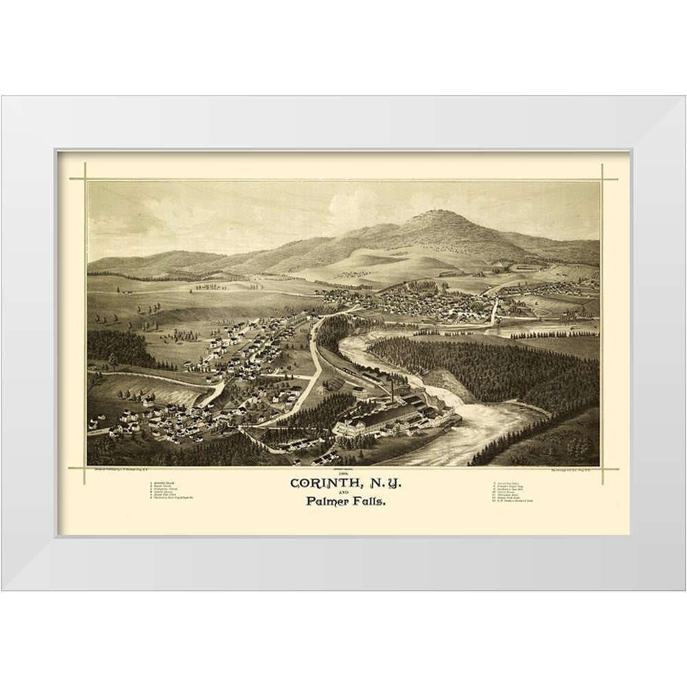 Burleigh 14x11 White Modern Wood Framed Museum Art Print Titled ...
