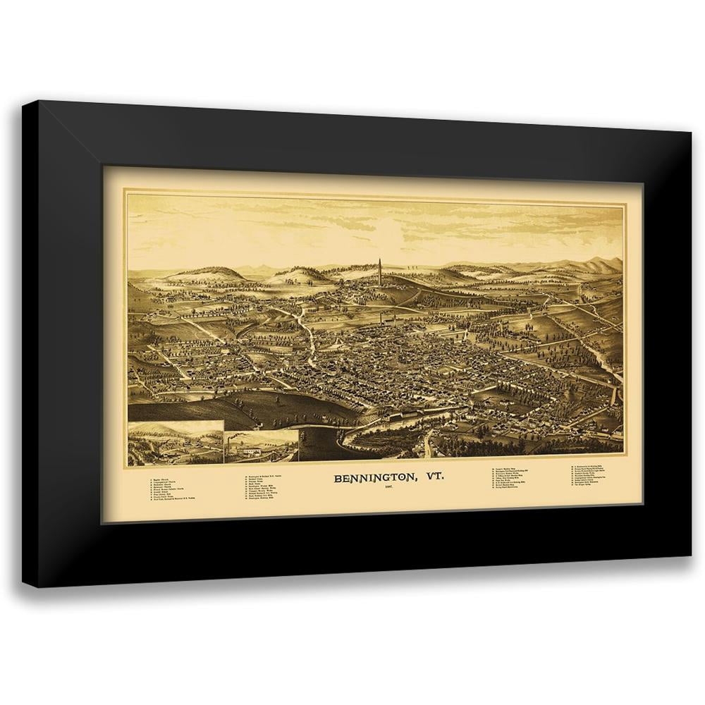 Burleigh 18x12 Black Modern Framed Museum Art Print Titled - Bennington ...
