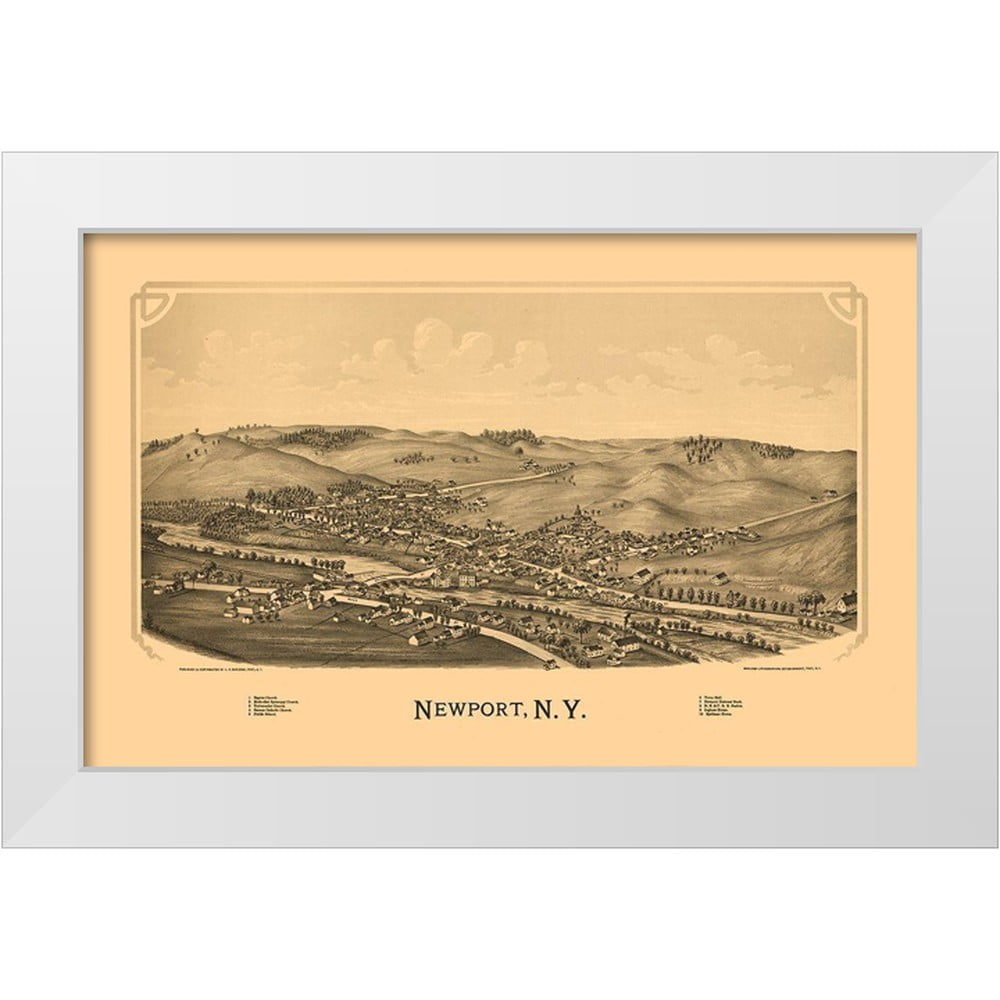 Burleigh 24x17 White Modern Wood Framed Museum Art Print Titled ...