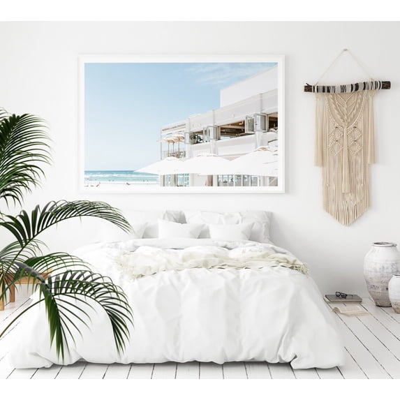 Burleigh Beach Poster Coastal Wall Art For Living Room Neutral Boho ...