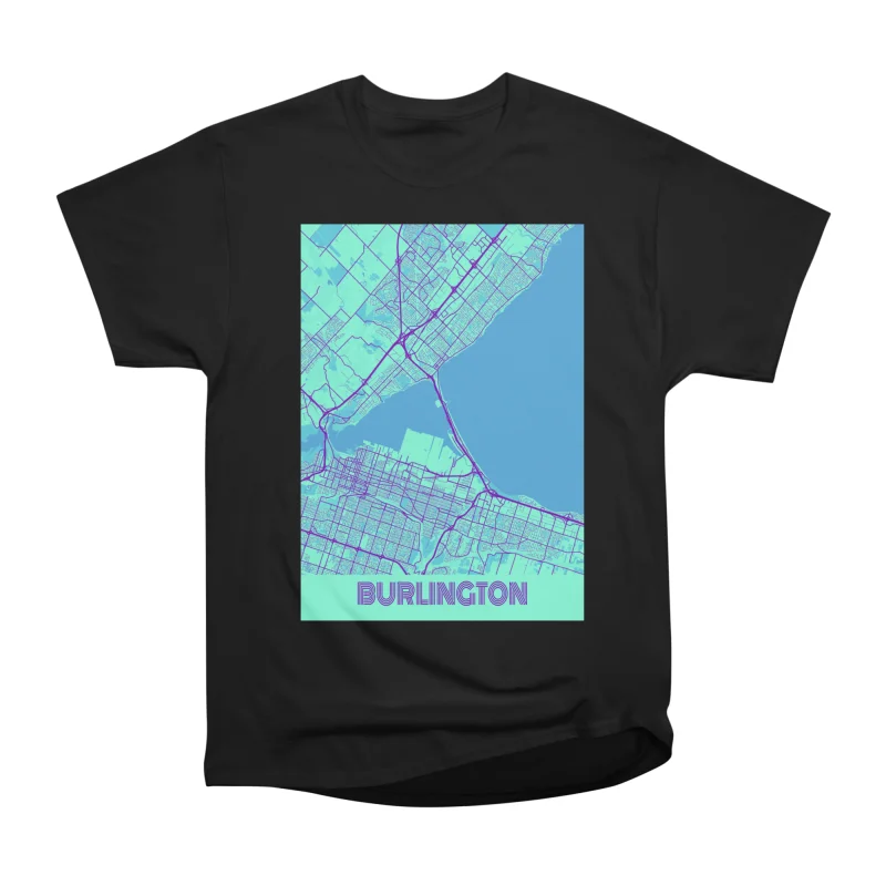 Burlington Canada Galaxy City Map T-Shirt Tee Gift For Him Merch For ...