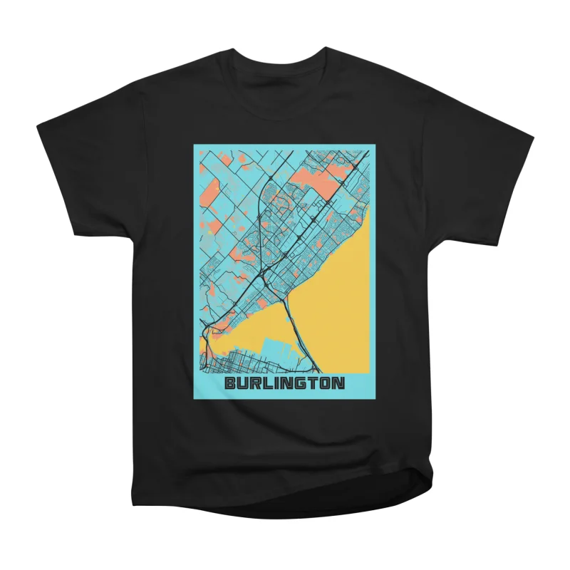 Burlington Canada Gloria City Map T-Shirt Tee Gift For Him Merch For ...