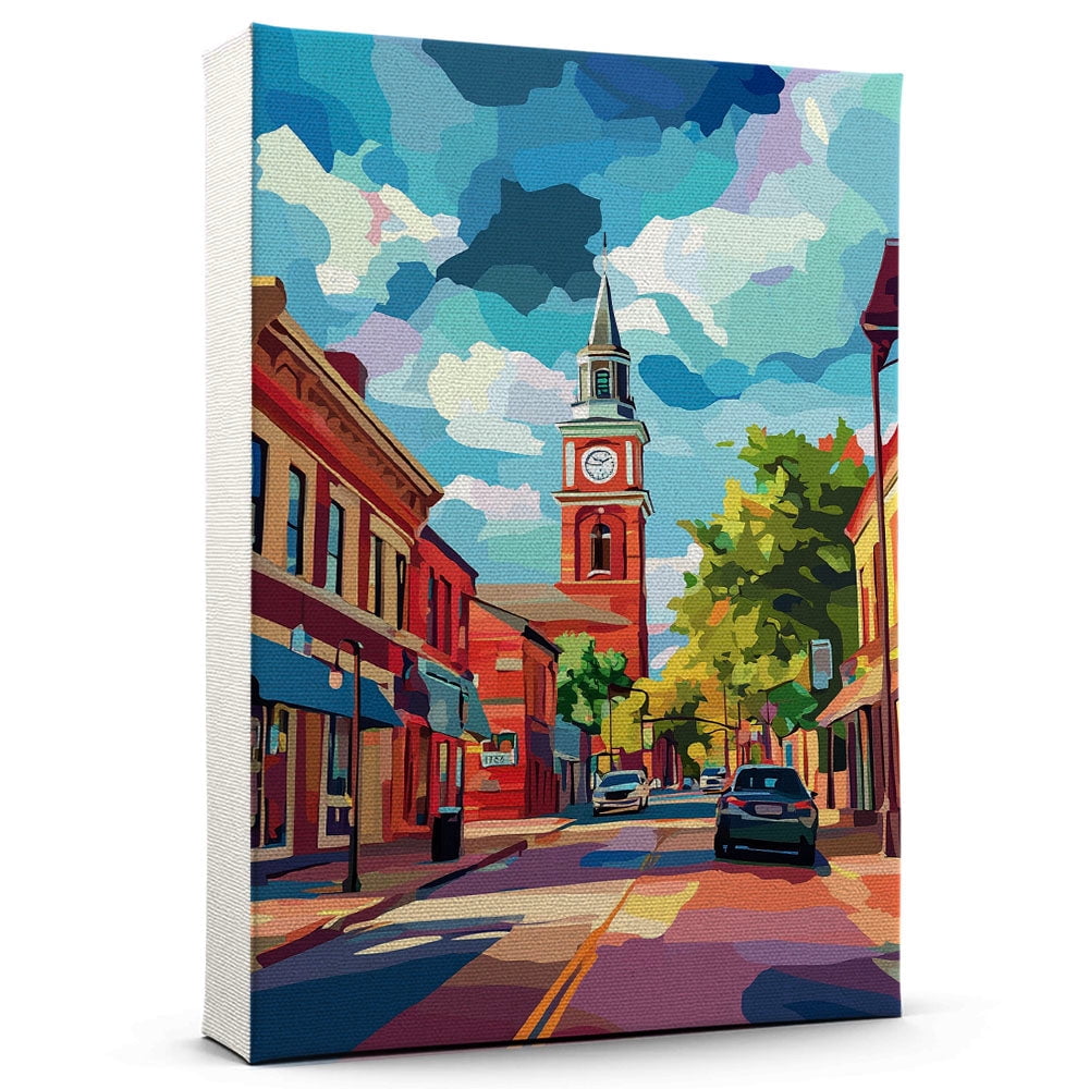 Burlington Canvass Vintage, Iowa Travel Prints Wall Art, Burlington ...
