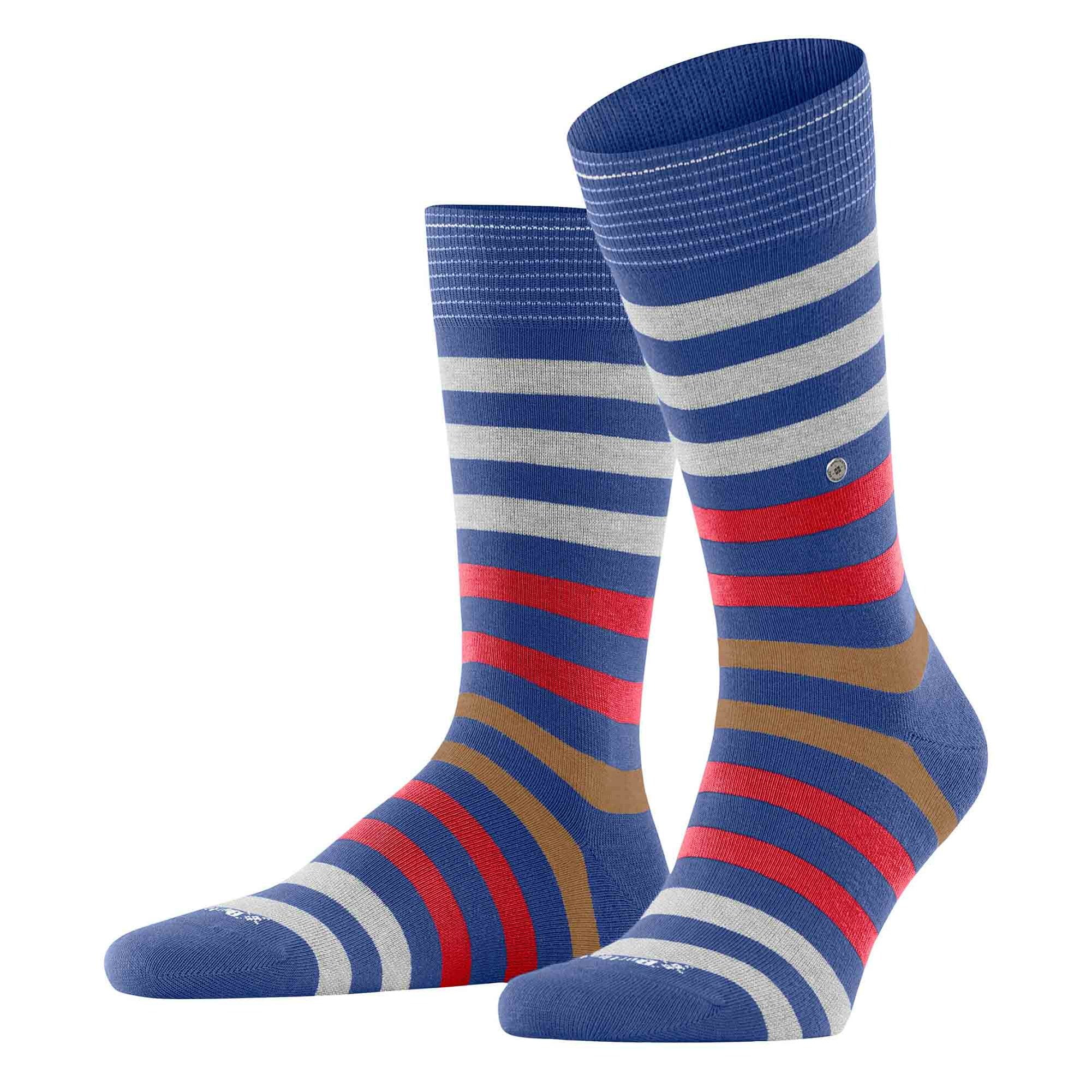 Burlington Herren Socken - Blackpool, Baumwolle, Streifen, Logo, One ...