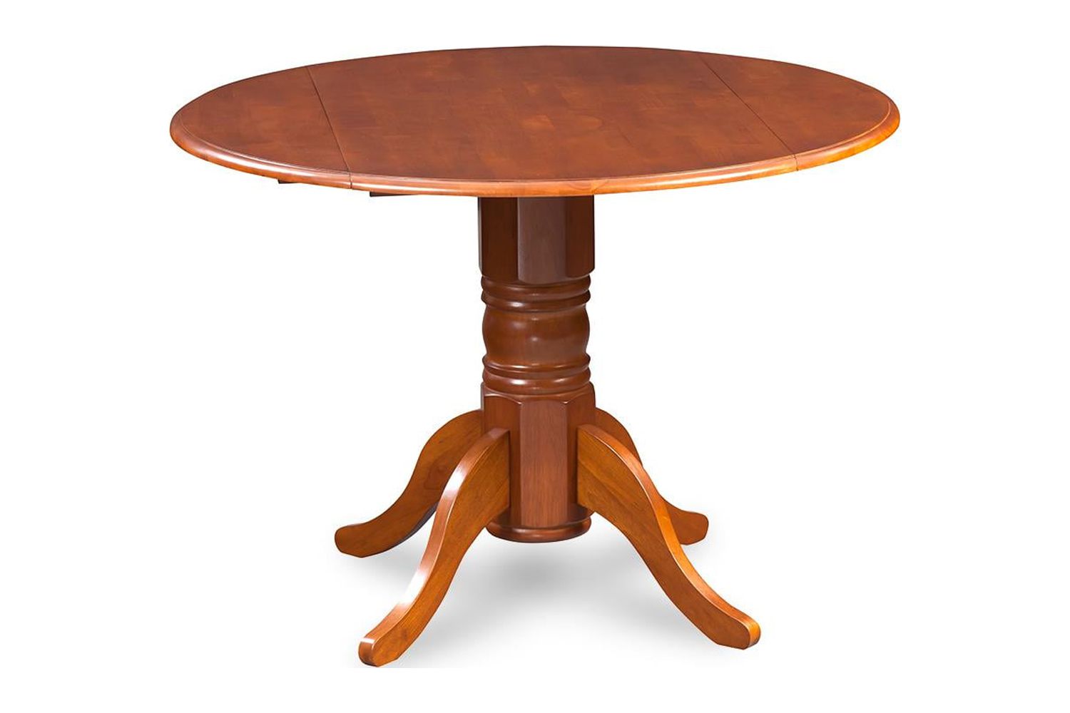 Burlington Round Dining Table With Two 9" Drop Leaves-Finish:Saddle ...