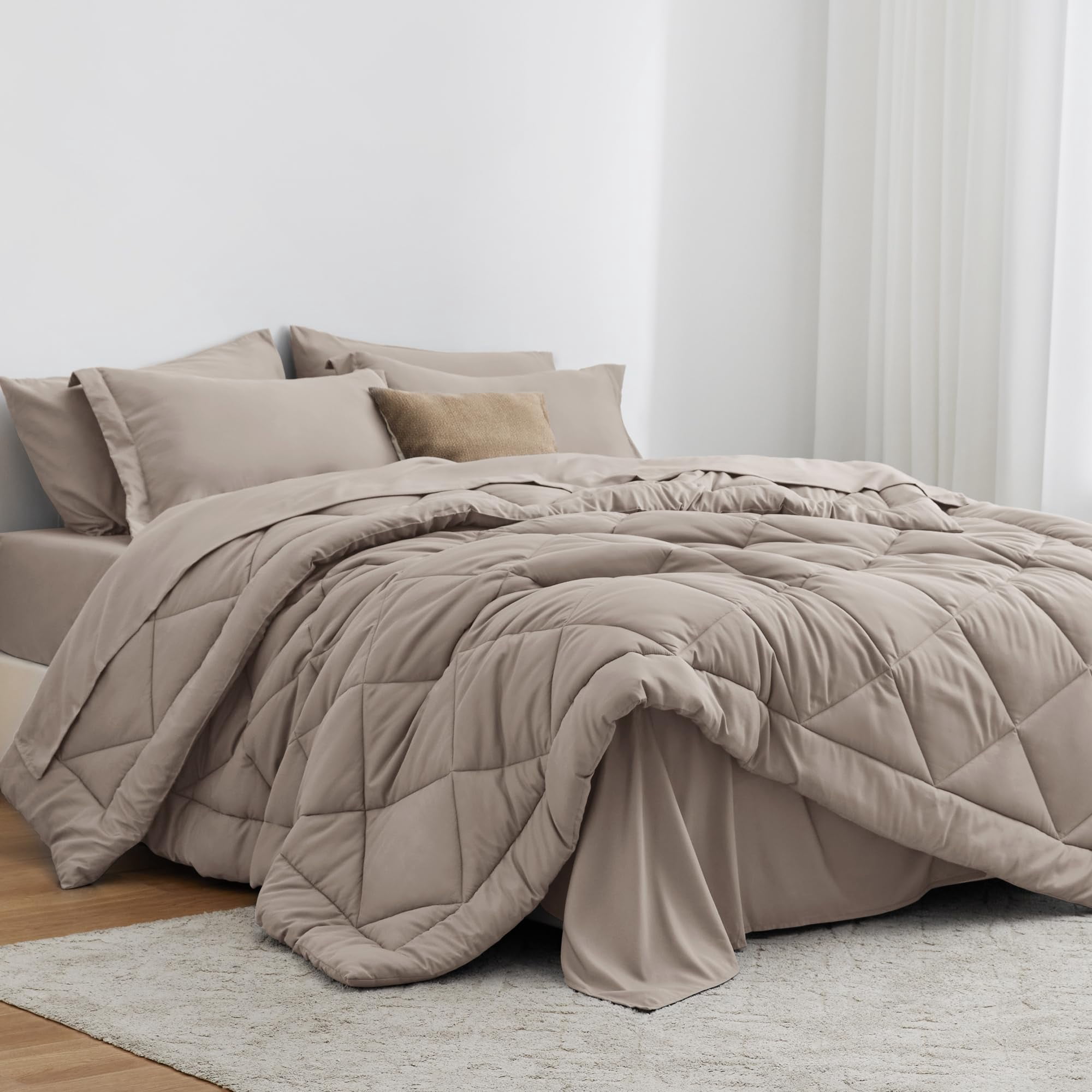 Burlwood Twin 5 Piece All Season Bed-in-a-Bag Bedding Set - Walmart.com