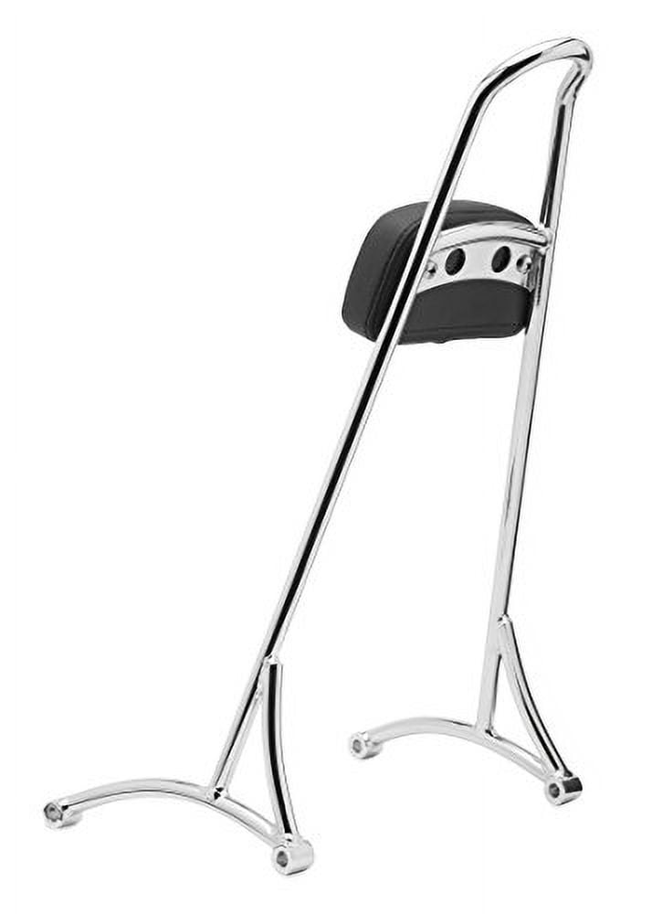 Burly Brand Chrome Tall Sissy Bar with Pad B13-1501C - Walmart.com