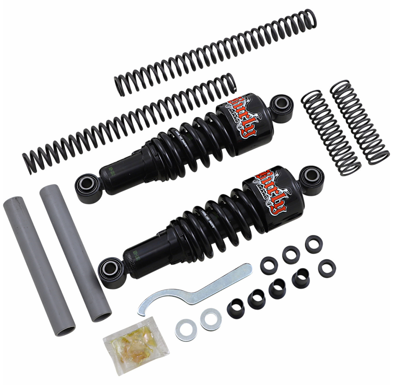 Burly Slammer Front & Black Rear Shock Suspension Drop Kit (B28-1001B ...