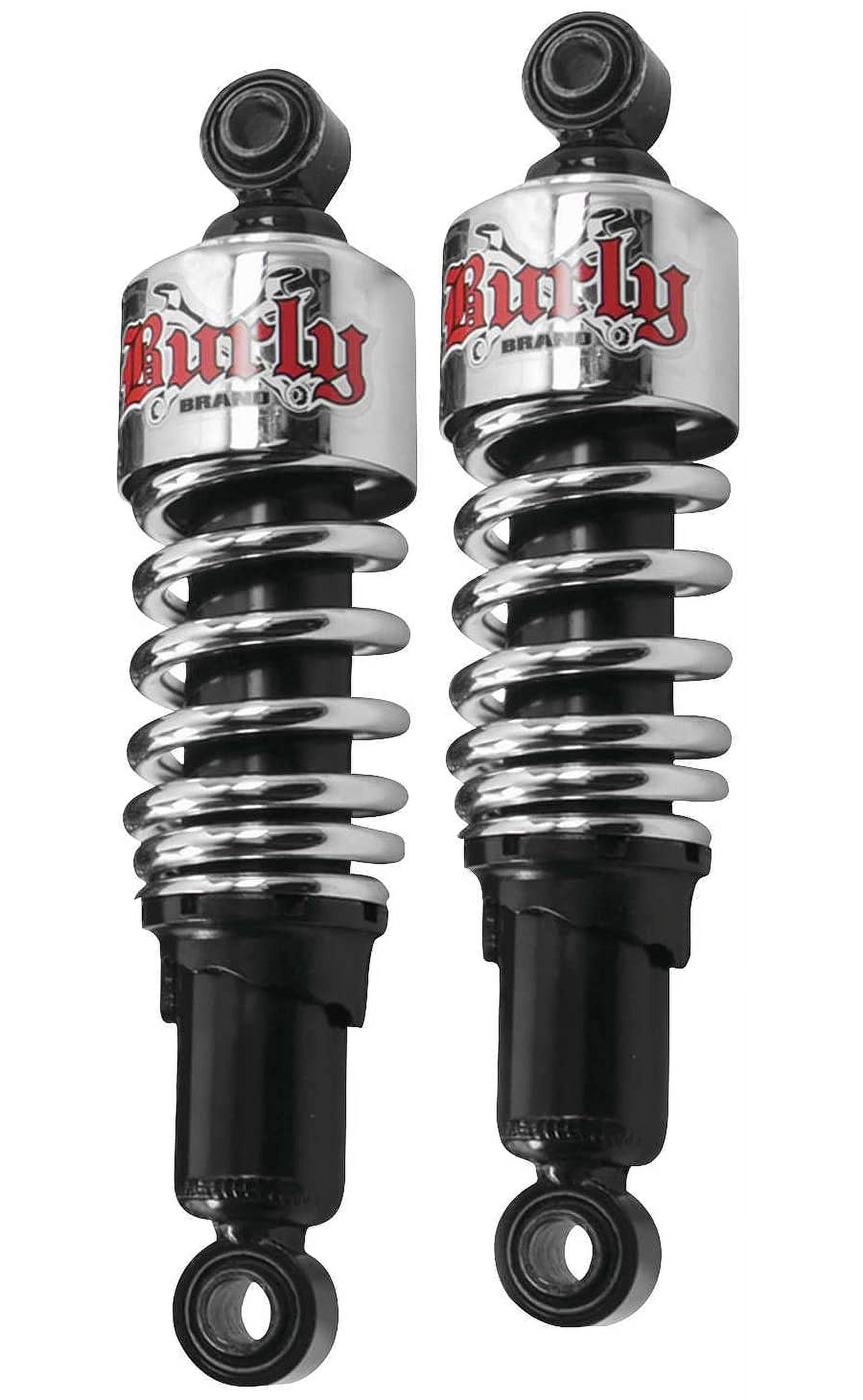 Burly Slammer Motorcycle Lowering Chrome 10.5" Rear Shocks (B28-1202 ...