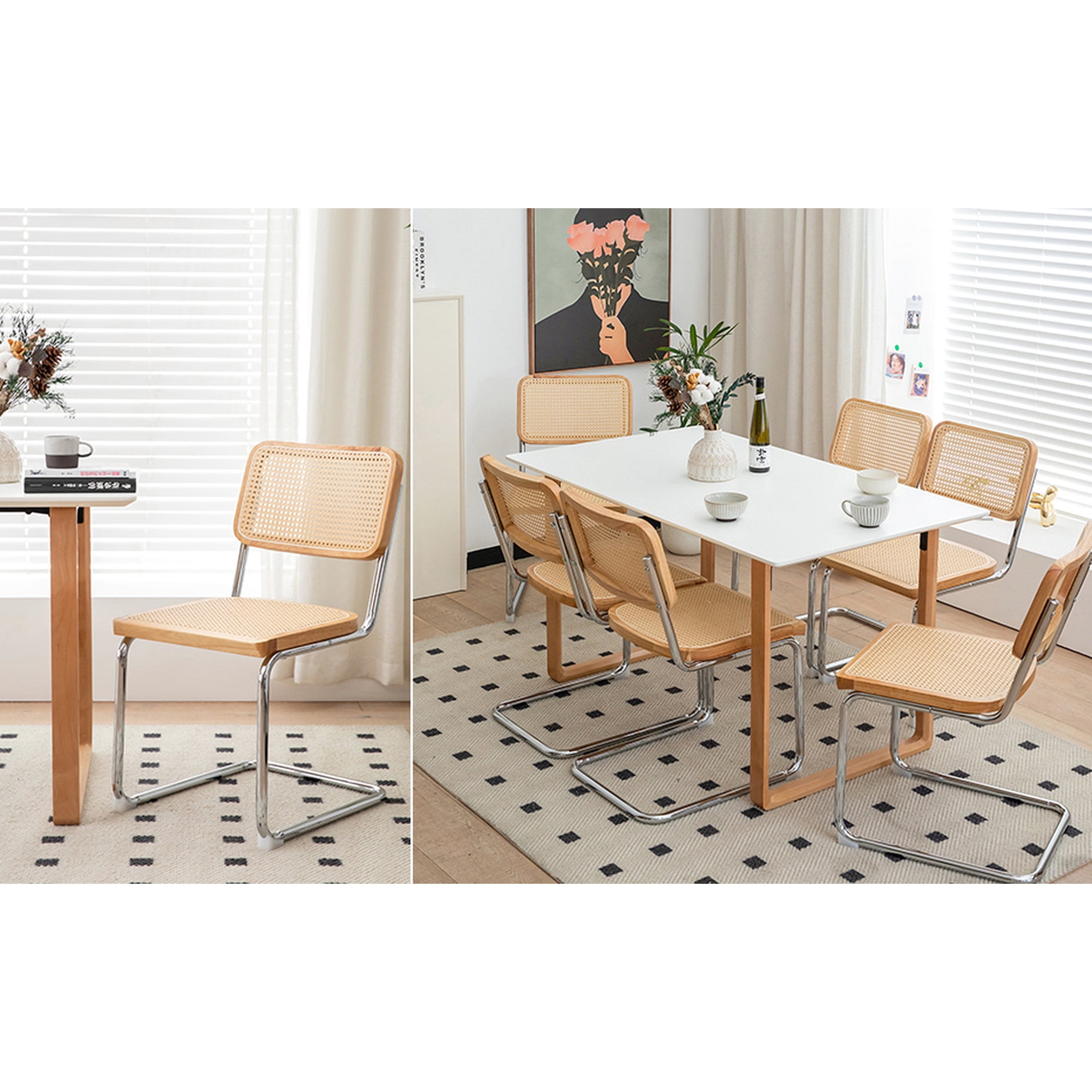 Burly Wood Color - Contemporary Fit - Dining Room / Tubular Frame ...