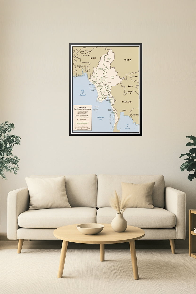 Burma (Myanmar) Administrative Divisions Map – Political Geography with ...