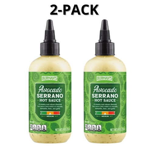 Burman's Avocado Serrano Hot Sauce 2-Pack 9 oz - Walmart.com