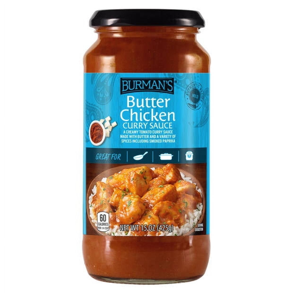 Burman's Butter Chicken Curry Sauce, 15 oz - Walmart.com