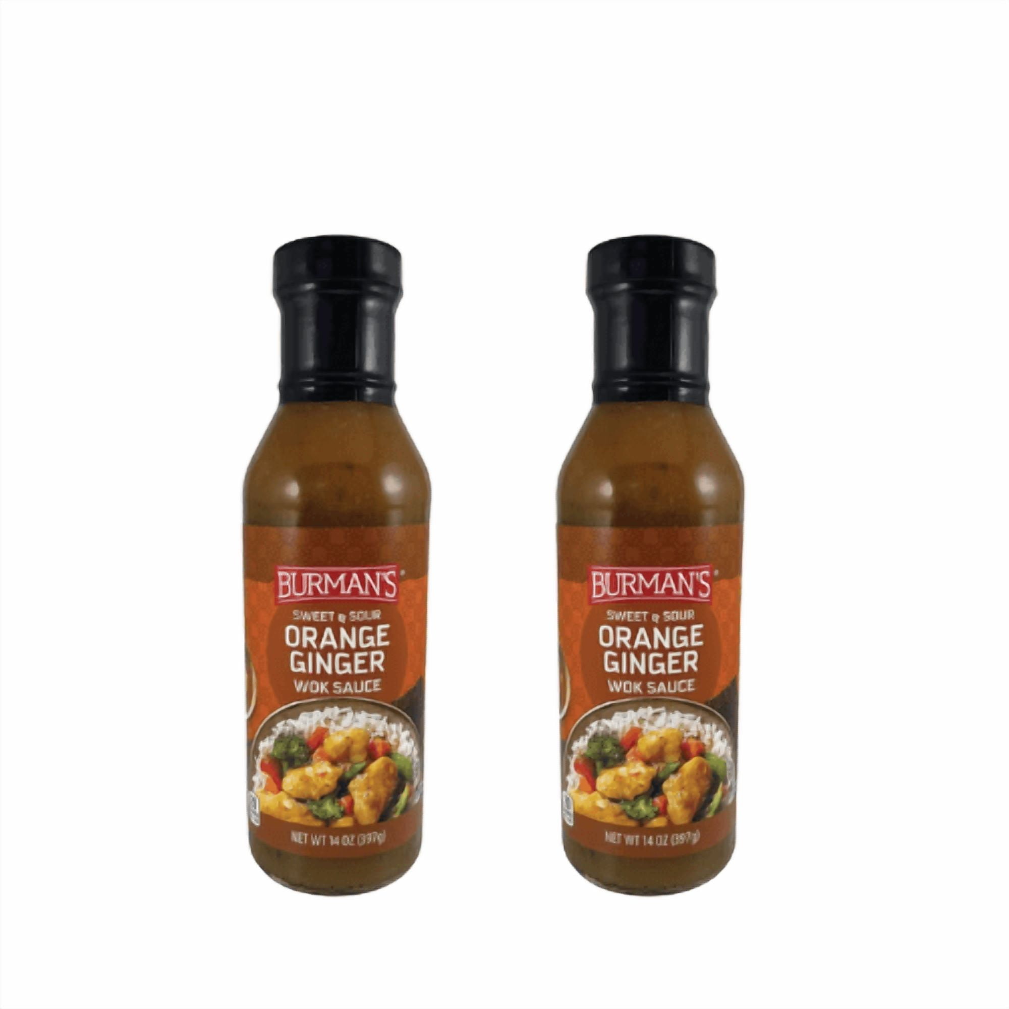 Burman's Orange Ginger Wok Sauce 2 Pack 14 oz - Walmart.com