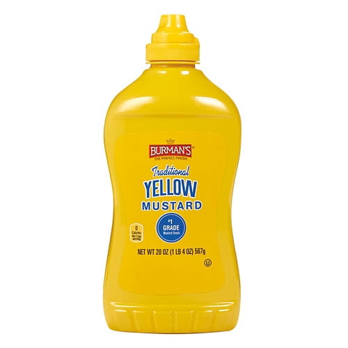 Burman's Yellow Mustard, 20 oz - Walmart.com