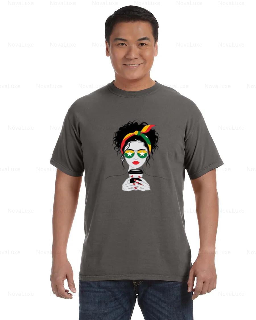 Burmese Coffee Mom Comfort Coler T-Shirt with Myanmar Flag Pride ...