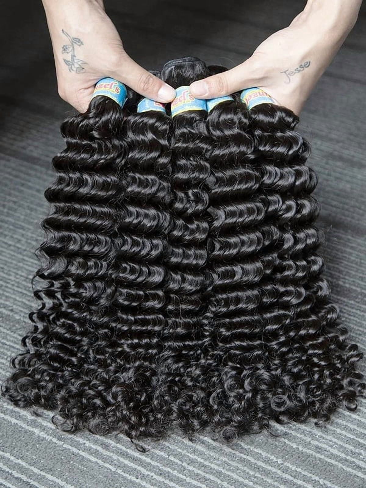 Burmese Curly 100% Human Hair Bundles 30 32 Inch Deep Wave Bundles ...