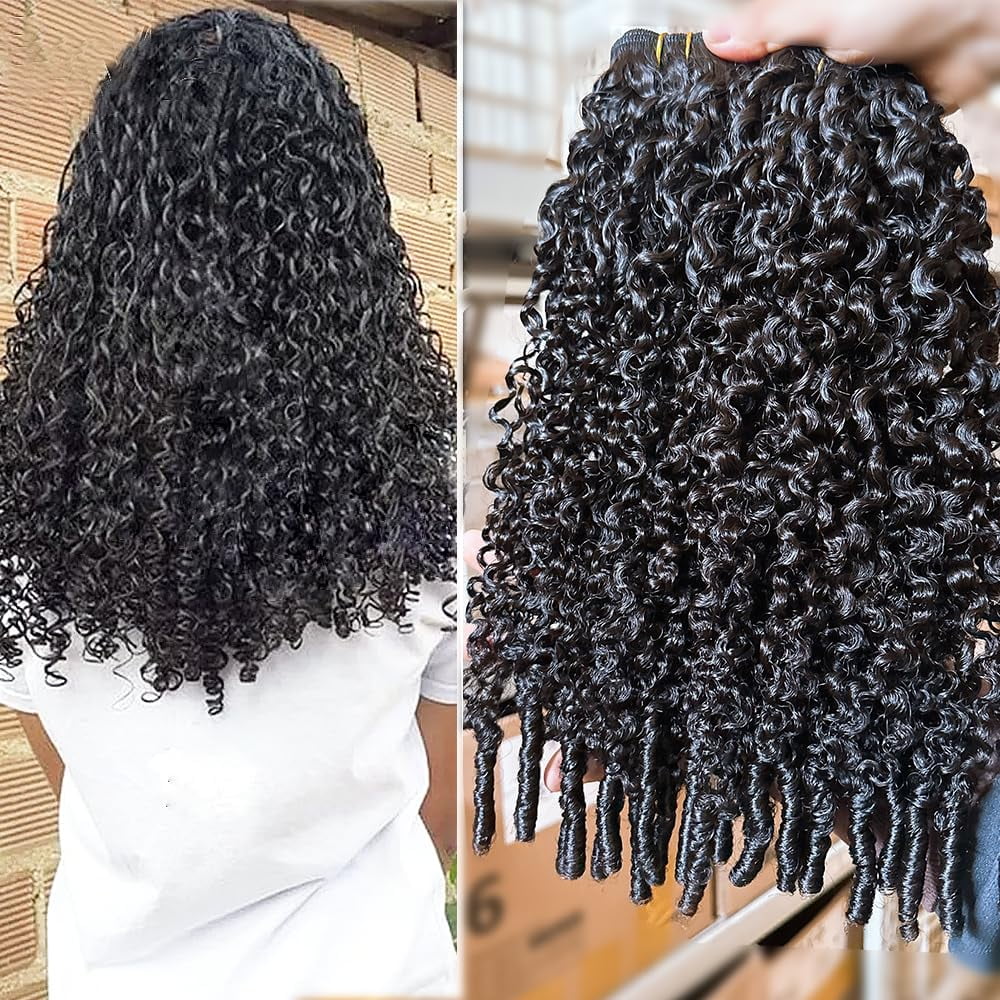 Burmese Curly Clip in Hair Extensions Human Hair 3C4A Lace Clip in Human Hair Extensions 7pcs ...
