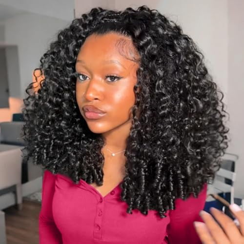 Burmese Curly Half Wig Human Hair with Spiral Curls End 24 Inch Wear Go ...