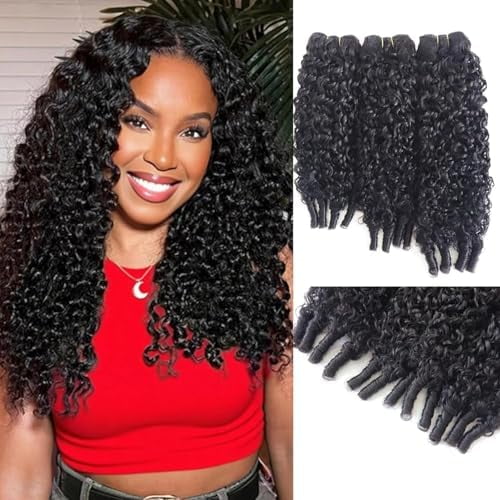 Burmese Curly Human Hair 24 24 24 Inches 3C4A Water Wave Quick Weave ...