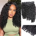 Burmese Curly Human Hair 3c4a Unprocessed Brazilian Virgin Hair 3 Quick ...