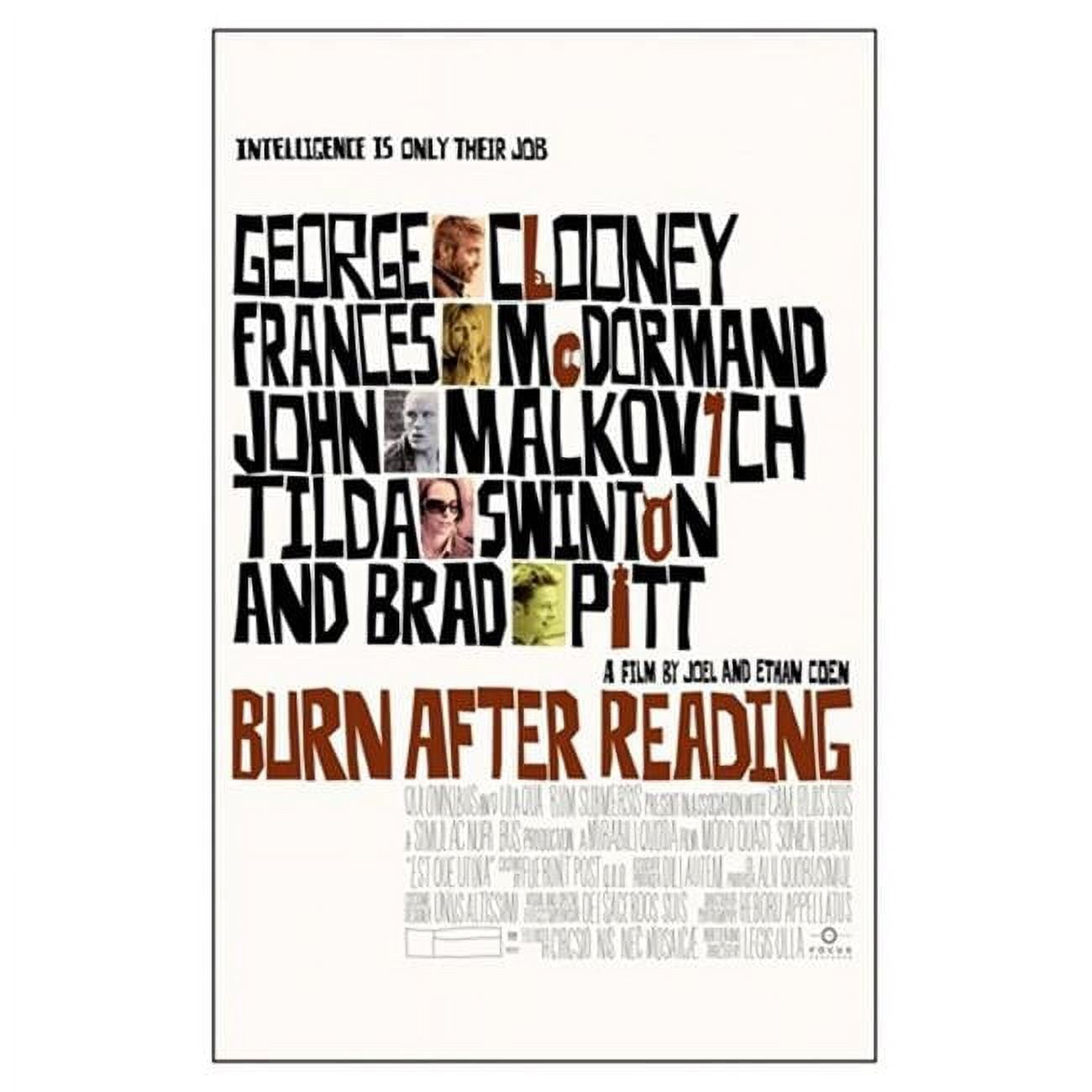 Burn After Reading Movie Poster - 11 x 17 in. - Walmart.com